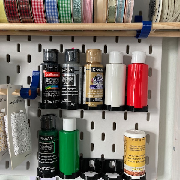 Hobby Storage - Ikea Skadis Peg Board Paint Racks for 2 Oz Bottle ...