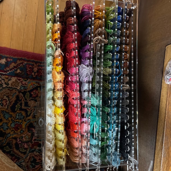 20 HOLE Hanging File Thread Organizer, 1/8" Thick Acrylic, for DMC ...