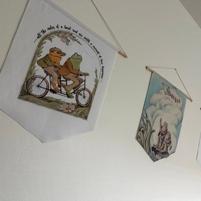 Vintage Frog and Toad Posters With Wood Hangers, Ideal Friends Gift ...