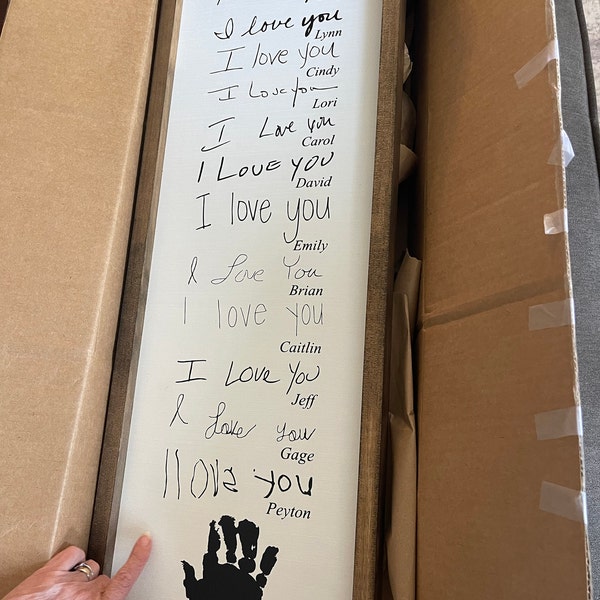 Framed I Love You Sign Kids I Love You Mothers Day Handwritten I Love ...