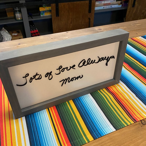 Custom Handwriting Laser Cut 3D Sign - Etsy