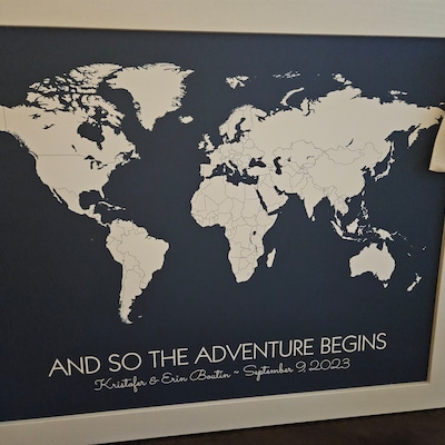 United States Map Romantic Gift for Him Unframed Couples Travel Map ...