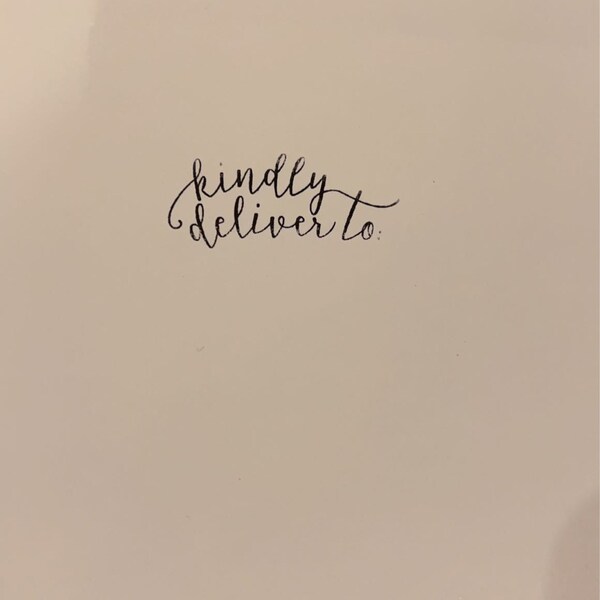 Kindly Deliver to - Stationery Stamp for Outgoing Mail - Stamp for ...