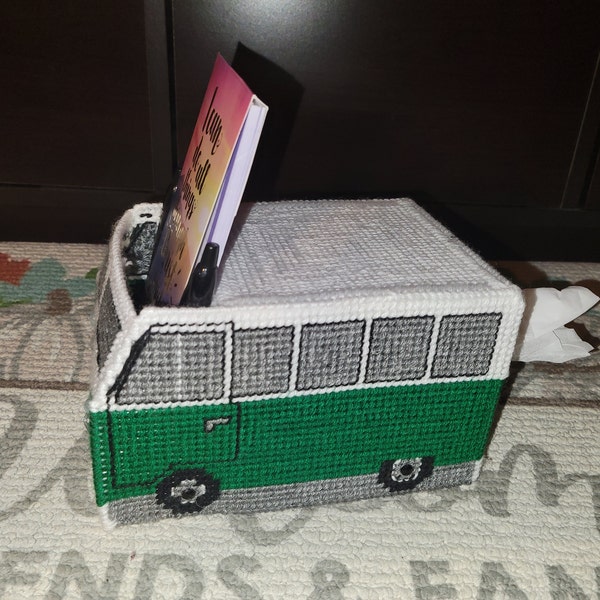 Pdf PATTERN - Camper Van Tissue Box Cover for Plastic Canvas - Pdf ...