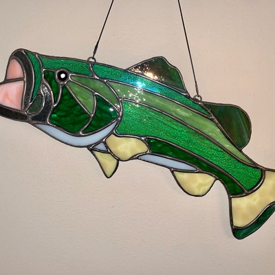 BASS Lake Fish Stained Glass Pattern Digital Download - Etsy