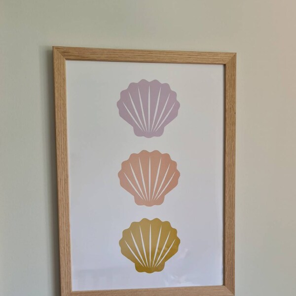 Mermaid Shell Downloadable Print, Girl Nursery Decor, Under the Sea ...