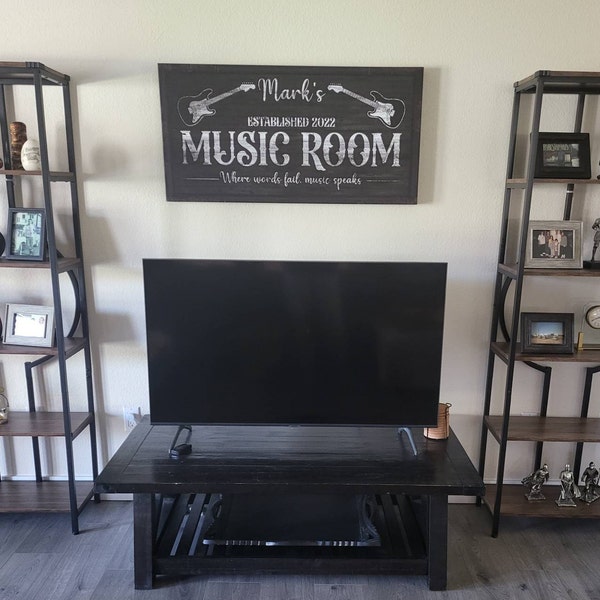 Personalized Music Room Sign, Custom Studio Sign, Home Decor for ...