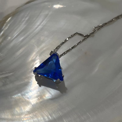 Siberian Blue Quartz Pyramid Pendant, Blue Crystal, Spiritual Gifts ...