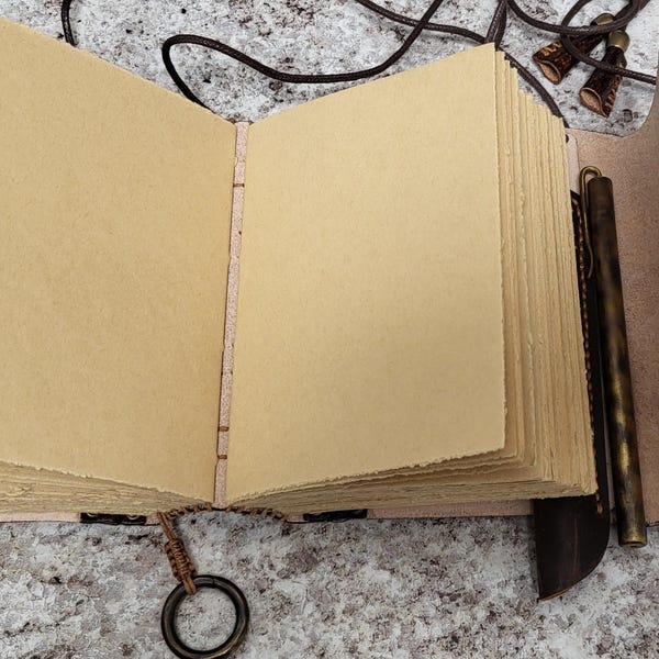 Thick Kraft Brown Paper Notebook Blank Notebook Journal Scrapbook ...