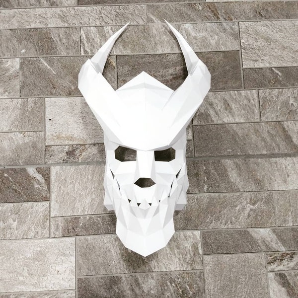 Papercraft Devil Heart With Wings. DIY Wall Mount. 3D Papercraft ...