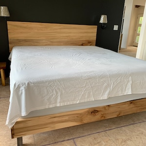 Maple Wood Bed Frame Queen Size - Etsy