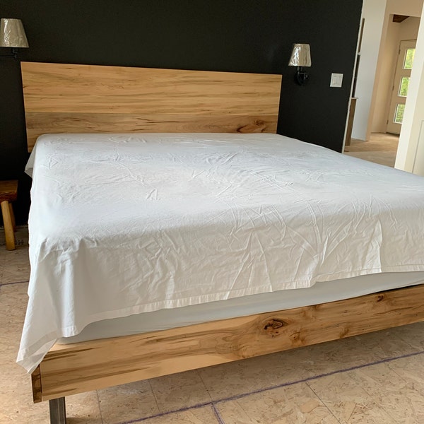 Maple Wood Bed Frame – King Size - Etsy