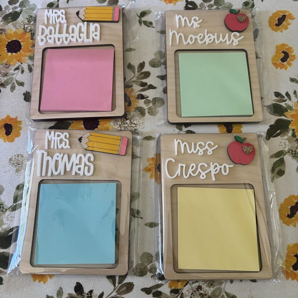 Teacher Appreciation Gift, Personalized Teacher Gift, Sticky Note ...