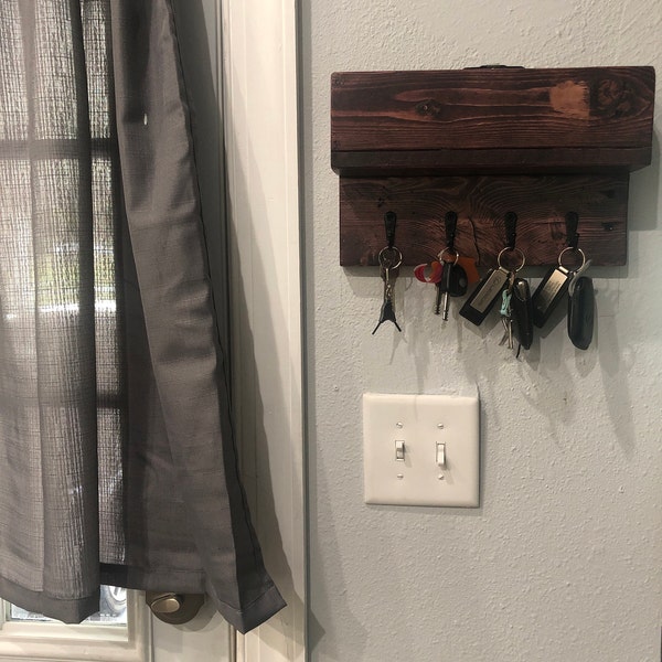 Rustic Handcrafted Key Holder - Etsy