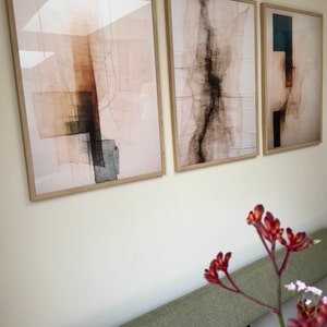 Japandi Wall Art Print Set of 2 Neutral Beige Cream Textured Artwork Wabi Sabi Modern Abstract ...