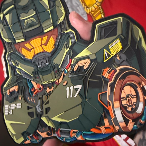 ALPHA #7 MECHA 117 Morale Patch Hook Scifi Cyber Army Airsoft Military ...