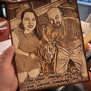 Personalized Just Custom Wood Burned Photo on Wood Country Art - Etsy
