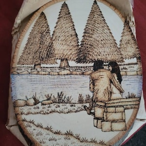 Sun Traditional Design Pyrography Art, Handmade Wood Burn Plaque ...