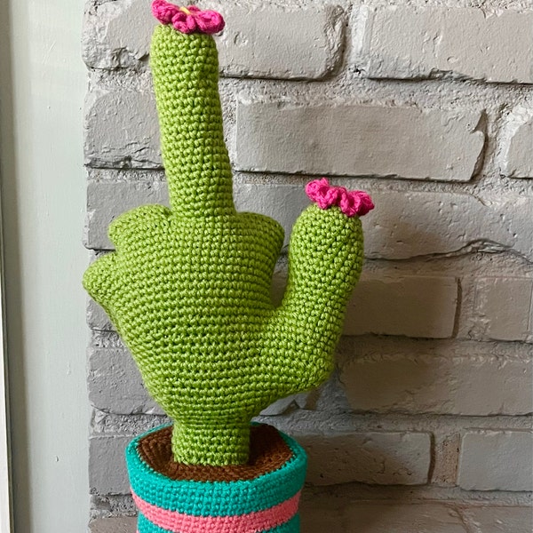 Middle Finger Cactus Crochet Pattern: Funny Amigurumi (PDF) - Etsy