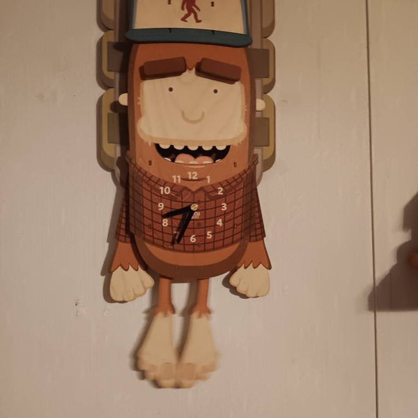 Bigfoot Pendulum Clock | Sasquatch Clock | Kids Clock | Bigfoot Lover ...