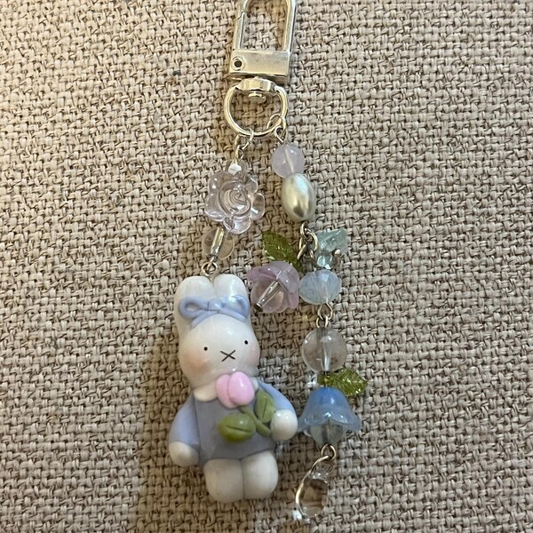 Miffy Clay Keychain Cute Handmade Polymer Charm Kawaii Phone Strap Y2K ...