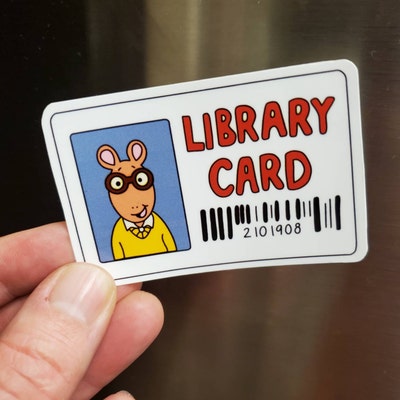 Library Card Sticker / Arthur Inspired Sticker - Etsy