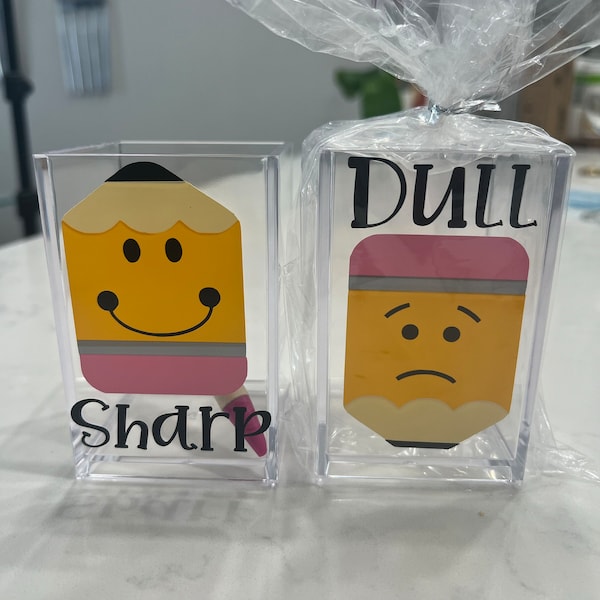 Sharp Dull Pencil Holders Teacher Appreciation Gift Classroom Supplies ...
