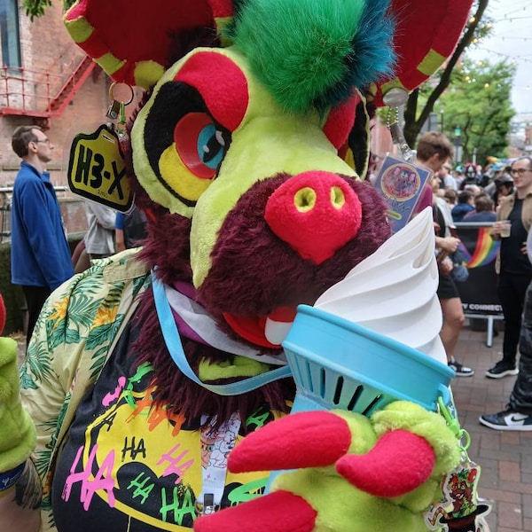 Furry Fursuit Moving Jaw Pointed Eye Head Base kemono Series 3D PLA ...