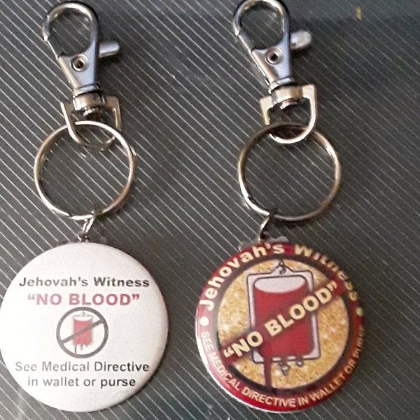 JW 'no Blood' Keychain - 1.5" - JW Gifts - Etsy