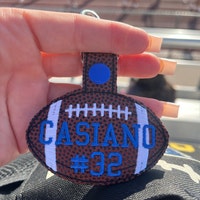 Football Keychain, Football Team, Football Team Bag Tag, Football Bag ...