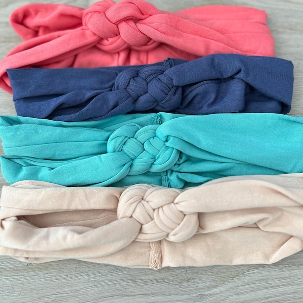 Adult Chunky Sailor Knot Headband, Adult Soft and Stretchy Turban ...