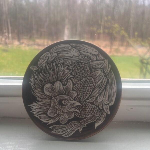 Wheelthrown Stoneware Planter With Sgraffito Engraving - Etsy