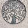 Extra Large Garden Metal Silver Grey Tree of Life Wall Art Indoor ...