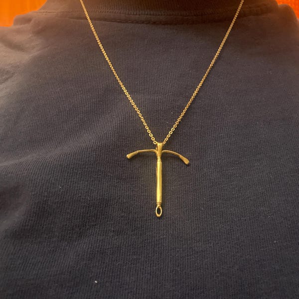 Handcrafted IUD Pendant Necklace With Gold and Silver Metal Variations ...