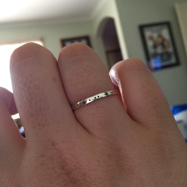 Morse Code Ring Personalized - Hand Stamped Initial Ring - Monogram ...