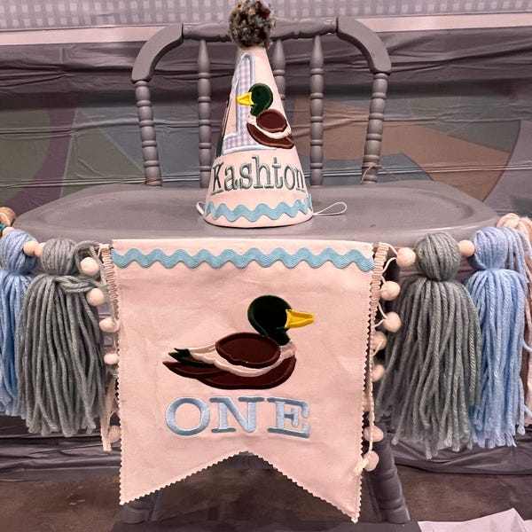Lucky Duck Banner, One Lucky Duck Theme, Mallard Duck Banner, - Etsy