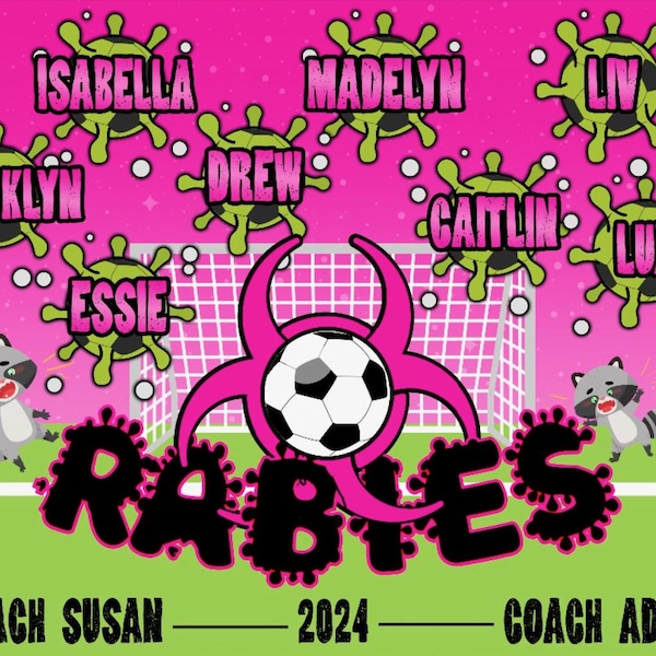 Soccer Team Banner - Completely Customizable - Includes Design & Print ...