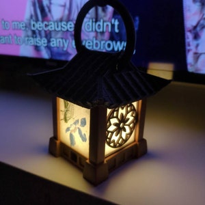 HANJI Paper Door Lamp Korean Traditional Window Art, Mood Light, Wooden ...