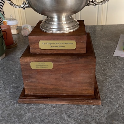 Engraved Personalized Gold Aluminium Trophy Plate, Award Plaque ...