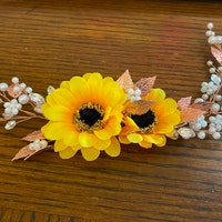 Sunflower Bridal Headpiece Sunflower Hair Comb Sunflower Headband ...