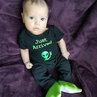 Alien ONESIE® / Roswell Alien Infant Creeper/ TWO Piece Outfit ...