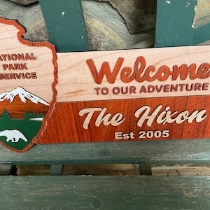 National Park 3D, Custom Family Name Sign, Gift Teach Back to School ...