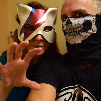 Tan Brown Fox Mask Leather & Silk Lace Wild Creature Mask Kitsune ...