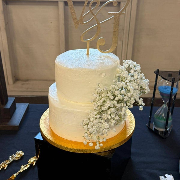 Silver Wedding Wedding Cake Topper, Wedding Cake Decor, Rose Gold Cake ...