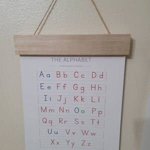 Alphabet Poster, Handwriting Chart, ABC Print, Educational Art, Kids ...
