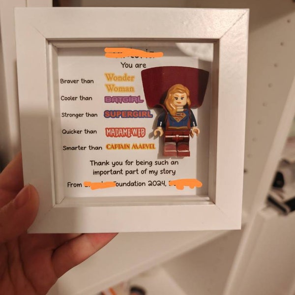 Personalised Superhero Shadow Box/frame. Teacher Gift, End of Year ...