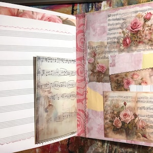 Vintage Musical Junk Journal Kit Roses Vintage Ephemera Journal Digital ...