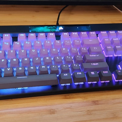Gradient Purple Keycap Set, OEM Profile, Shine-through, PBT, Cherry MX ...