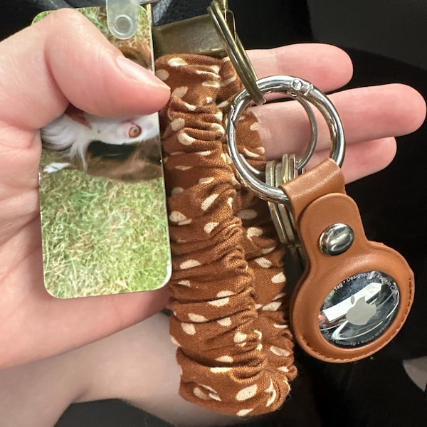 Scrunchie Keychain Wristlet, Key Fob Keychain, Scrunchie Keychain ...