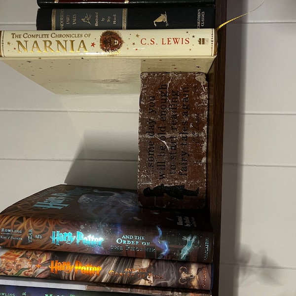 C.S. Lewis Quote Bookends: Distressed Brick Book Ends - Etsy